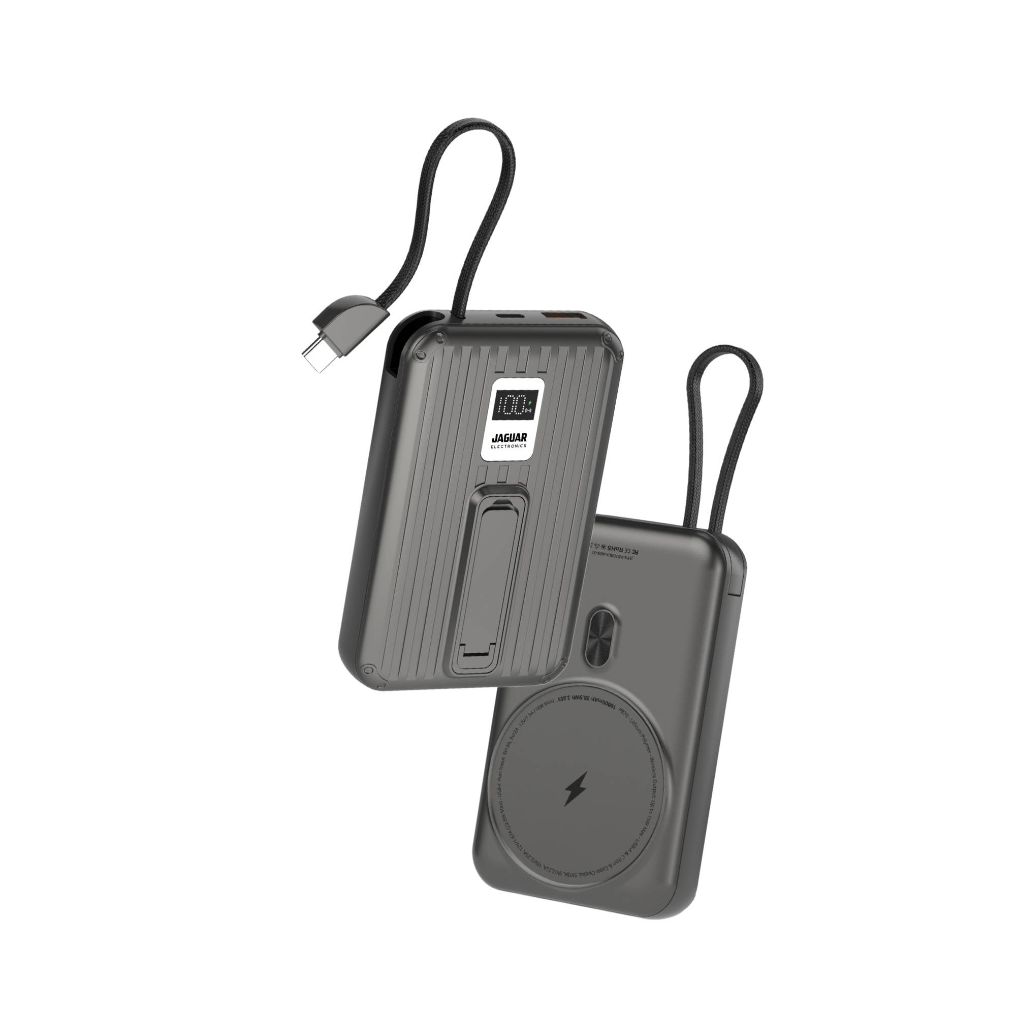 Jaguar Electronics PB70 10000mAh 22.5W PD/QC 3.0 Magnetic Wireless Pow ...