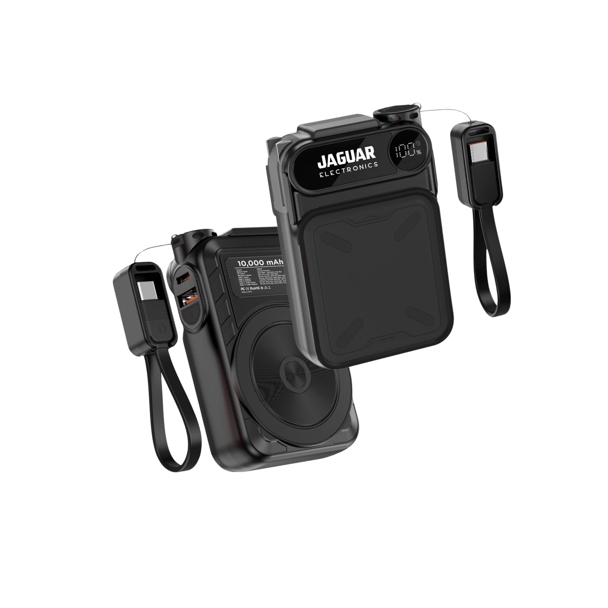 Jaguar Electronics PB899 10000mAh 22.5W PD/QC 3.0 Power Bank With Plug ...